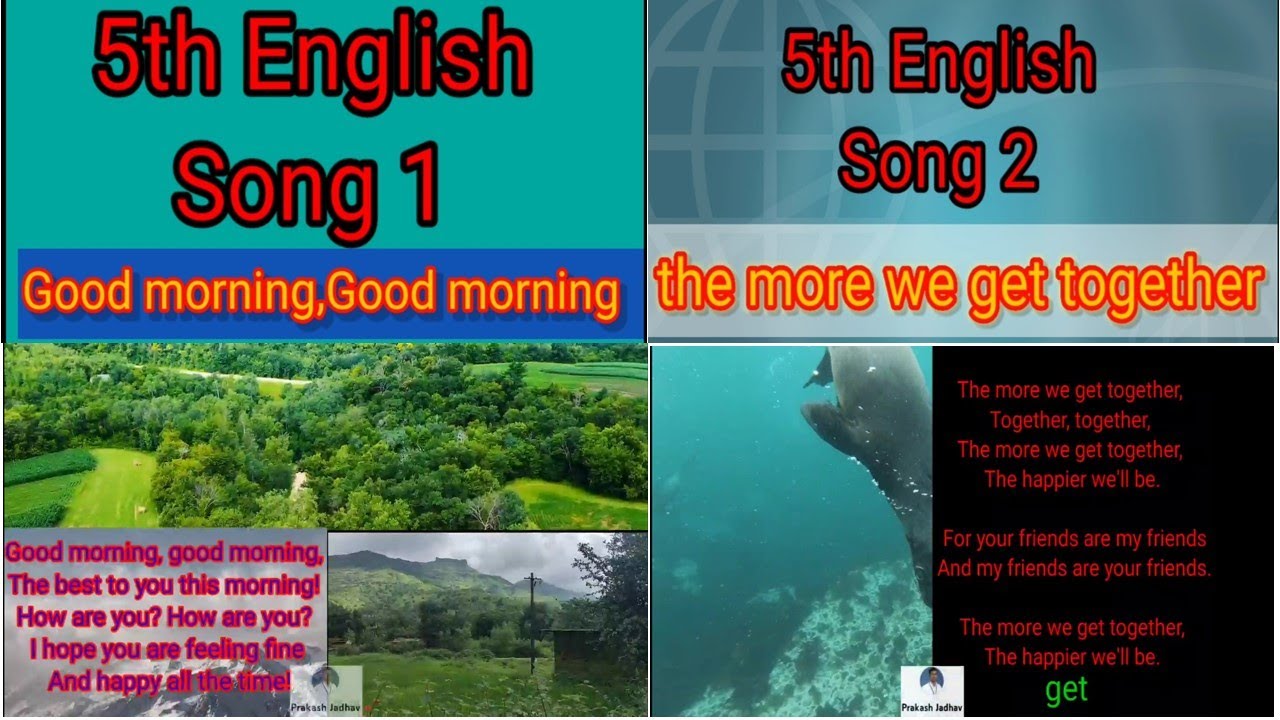 Std 5 : English - Songs and greetings | Unit 1 : Revision | Good ...