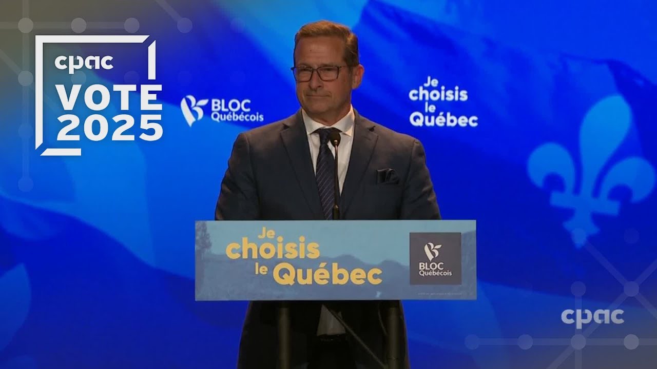 Yves-François Blanchet s'adresse à ses partisans le soir du scrutin ...