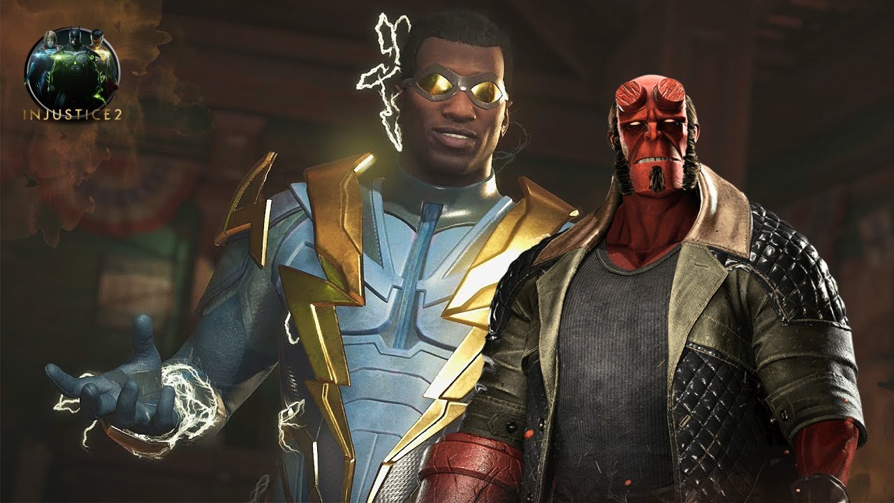 HELLBOY VS BLACK LIGHTNING | 4K | INJUSTICE 2 | #gaming #injustice2 # ...