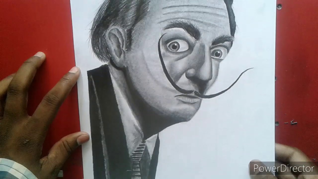 Drawing of Salvador dali - YouTube