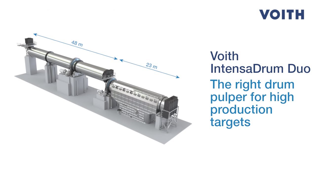 Voith drum pulper IntensaDrum Duo for stock preparation – The right ...