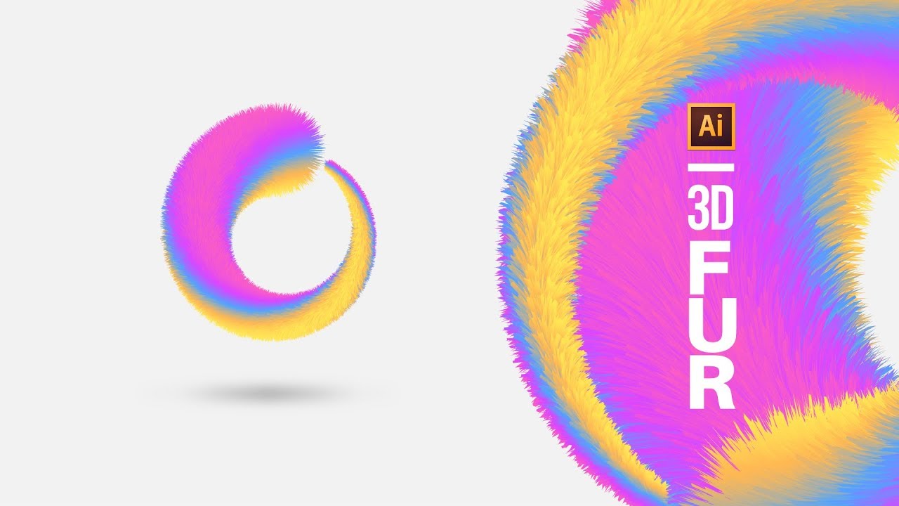 STUNNING 3D Fur In Illustrator Made EASY - YouTube