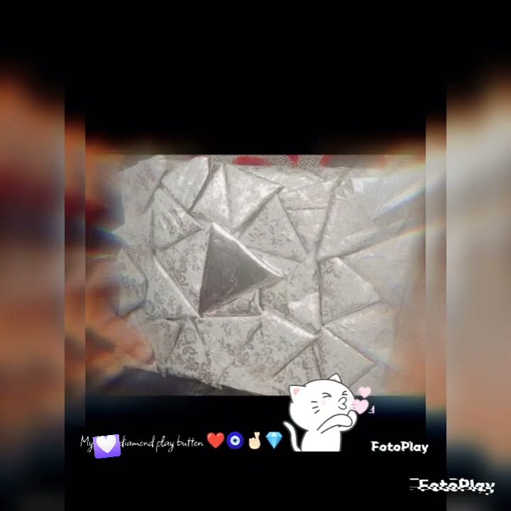 Made this homemade diamond play button from waste paper💟🧿 - YouTube