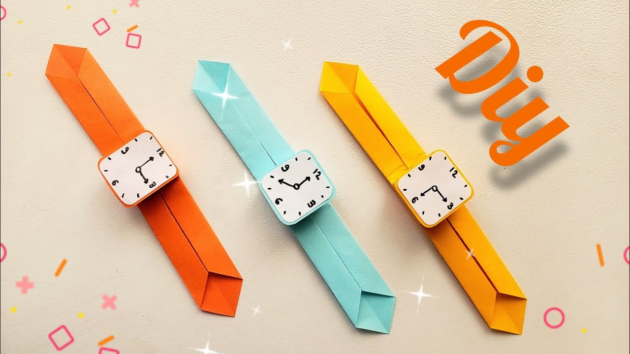 Paper watch / how to make paper watch / paper watch tutorial / origami ...