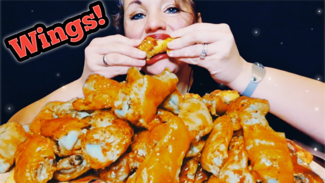 Savage Saucy Wing Eating | ASMR Spicy Chicken Wings - YouTube