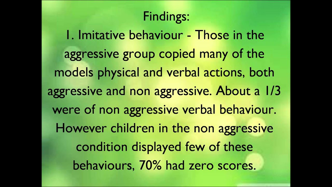 Bandura - Social Learning Theory - YouTube