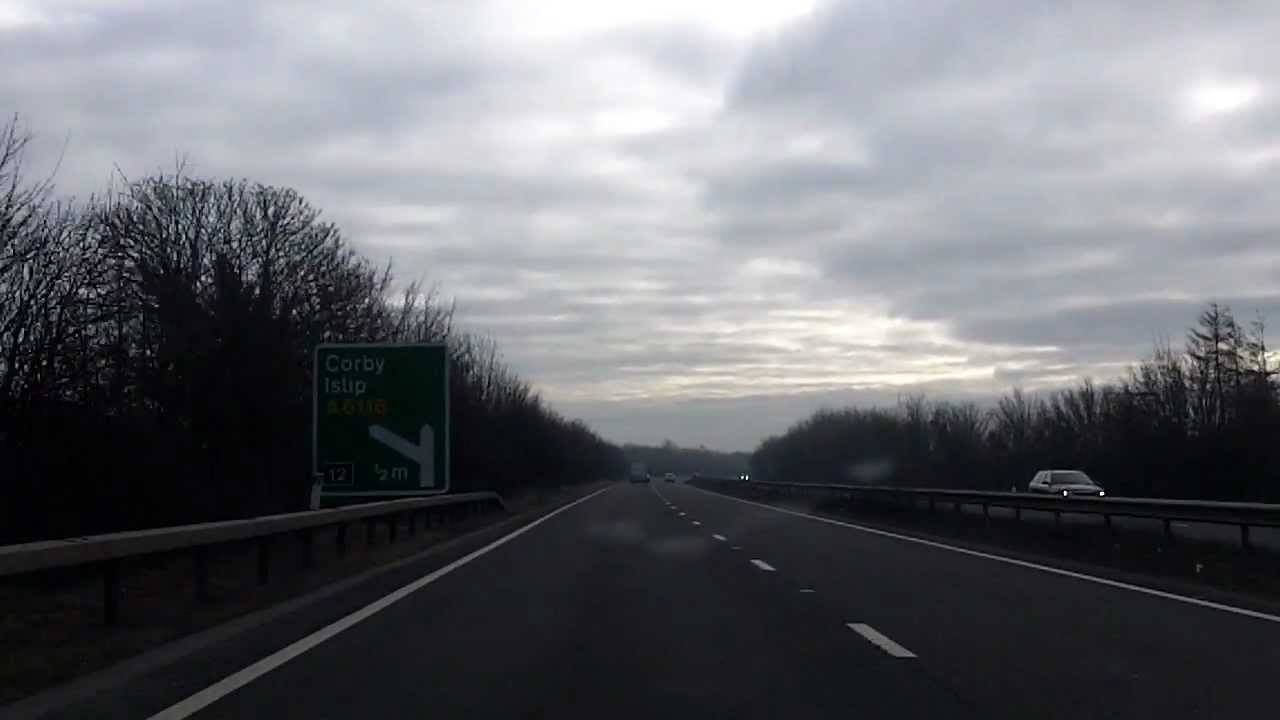 A14 East J12 A6116 Corby - YouTube