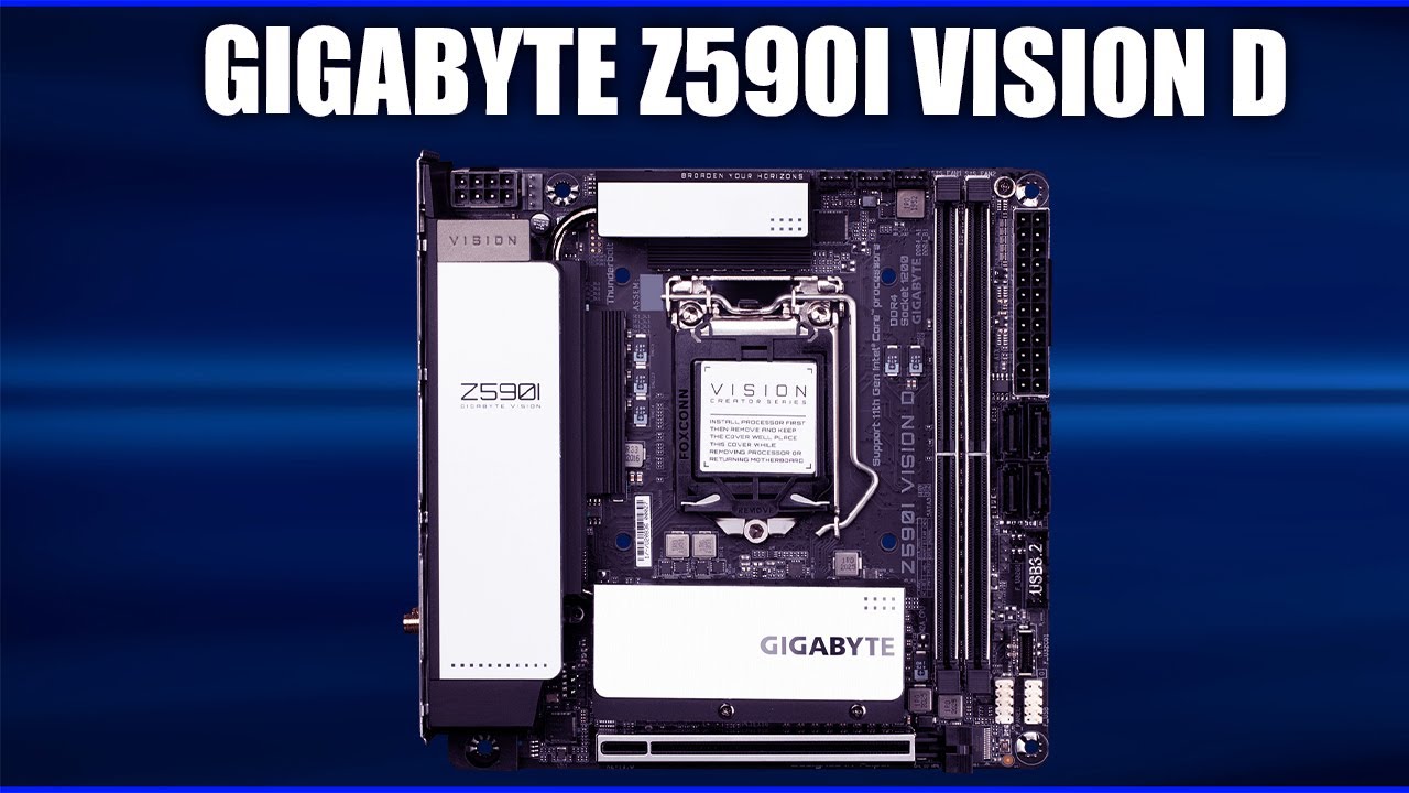 Материнская плата Gigabyte Z590I VISION D - YouTube