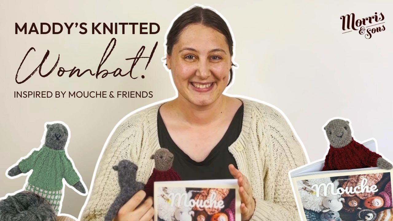 Maddy's Knitted WOMBAT! Inspired by Mouche & Friends - YouTube