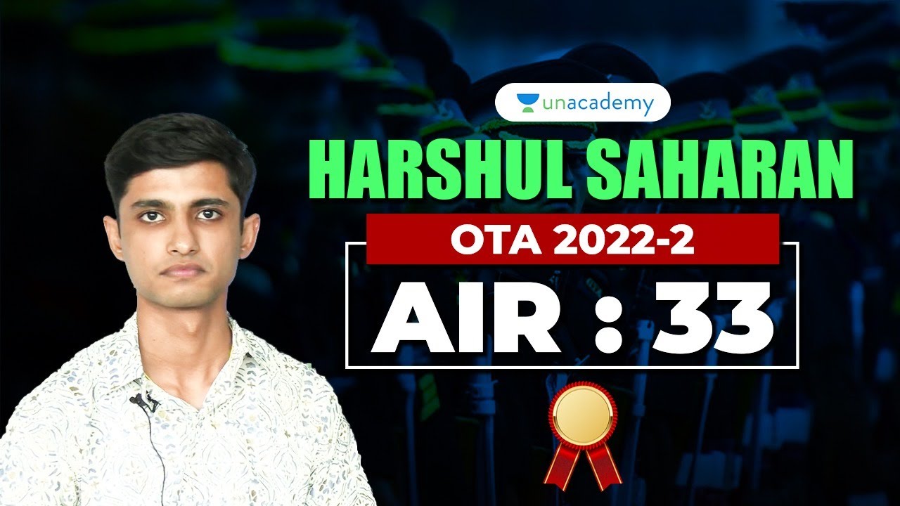 CDS Exam Topper Interview 🔥| AIR 33 OTA 2022-2 | Harshul Saharan | CDS ...