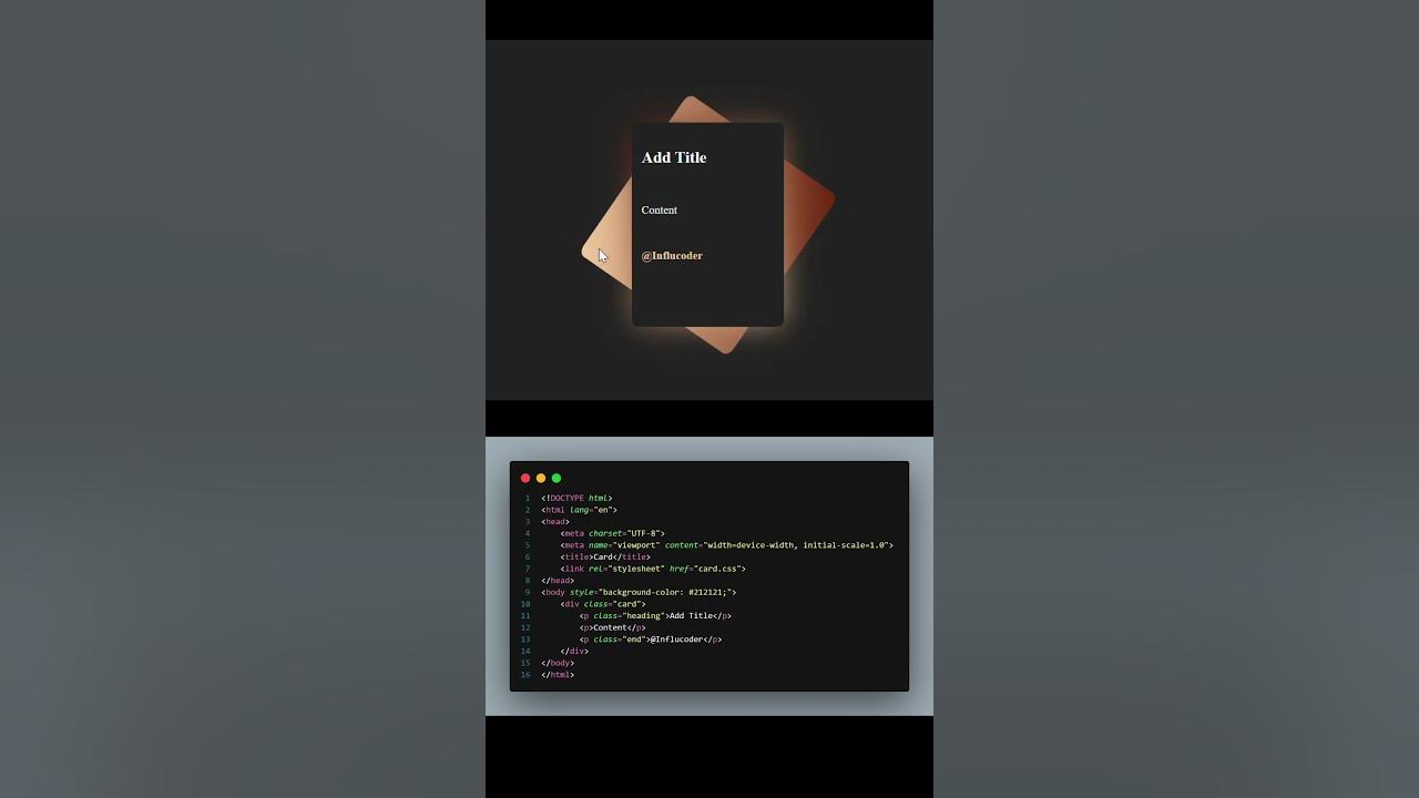 Card Animation Html Javascript Webdesign Programming Coding Webdevelopment Webdeveloper