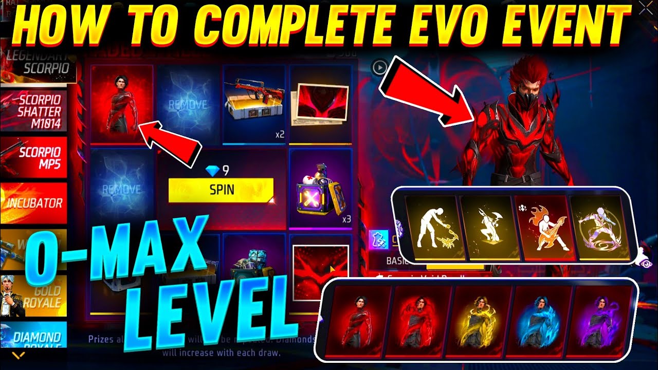LEGENDARY SCORPIO FREE FIRE NEW EVENT | 0-MAX LEVEL SCORPIO BUNDLE | FF ...