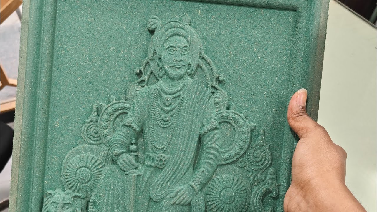 “Watch the Maratha Pride Come Alive — CNC Wood Carving of Shivaji ...