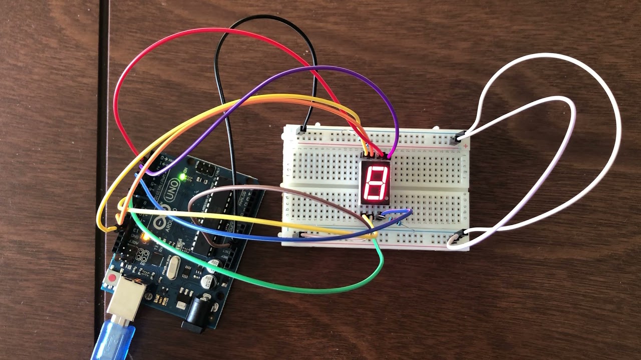 Contador en display de 7 segmentos con Arduino - YouTube