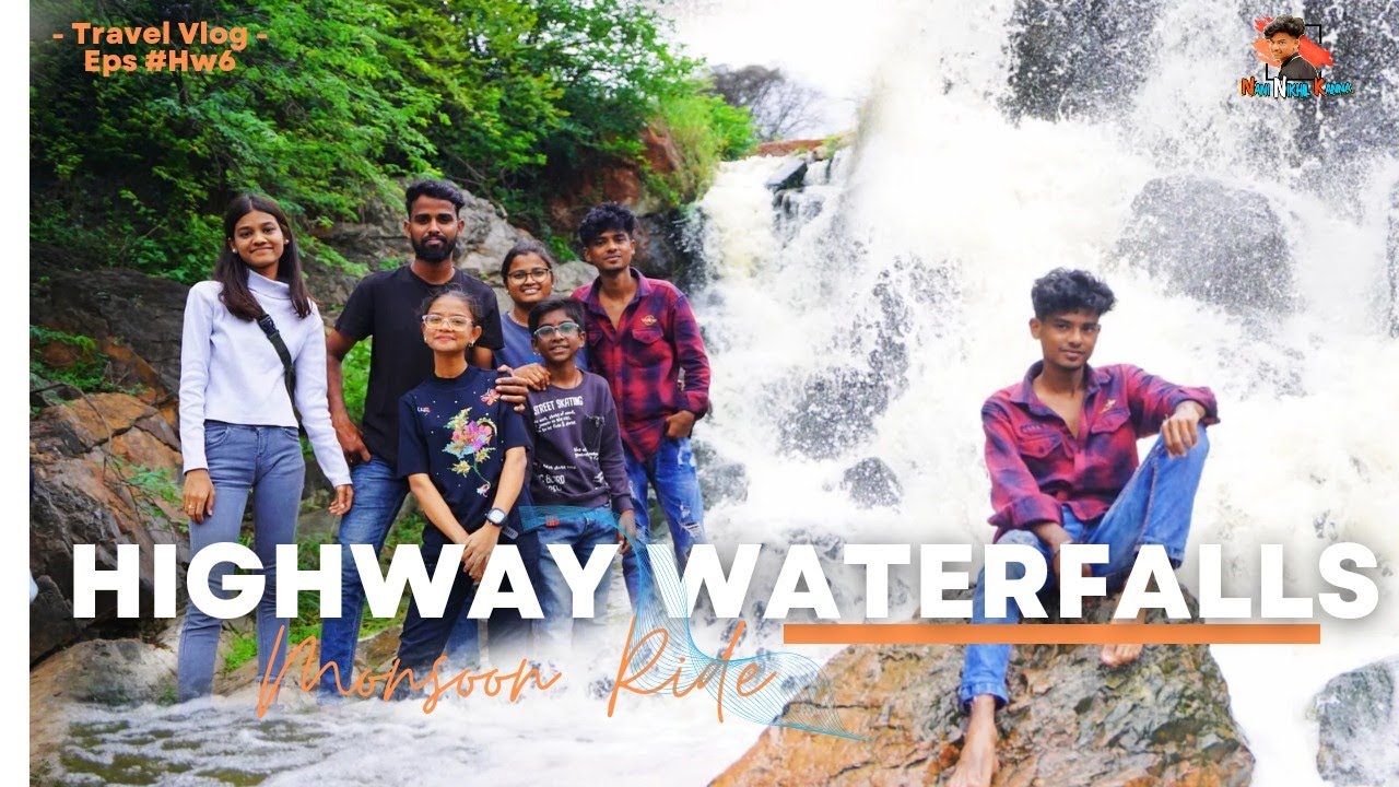MONSOON RIDE 🏍️| HIGHWAY WATERFALLS ⛲ | NANI NIKHIL KANNA ️ | # ...