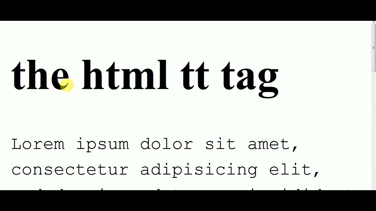 The Html Tt Tag Coding Htmltags Html Html5 Htmltutorial Youtube 5616
