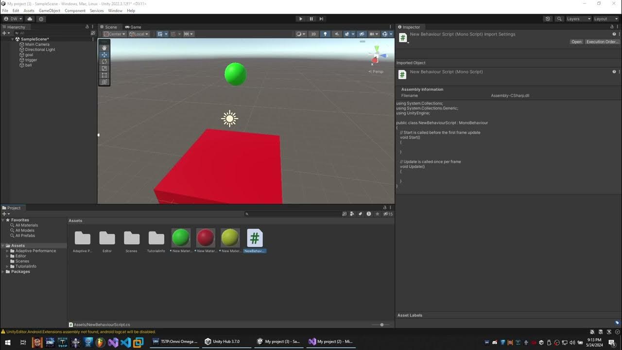 Quick Unity Tutorial - Ball + Trigger + Game Over (NO AUDIO) - YouTube