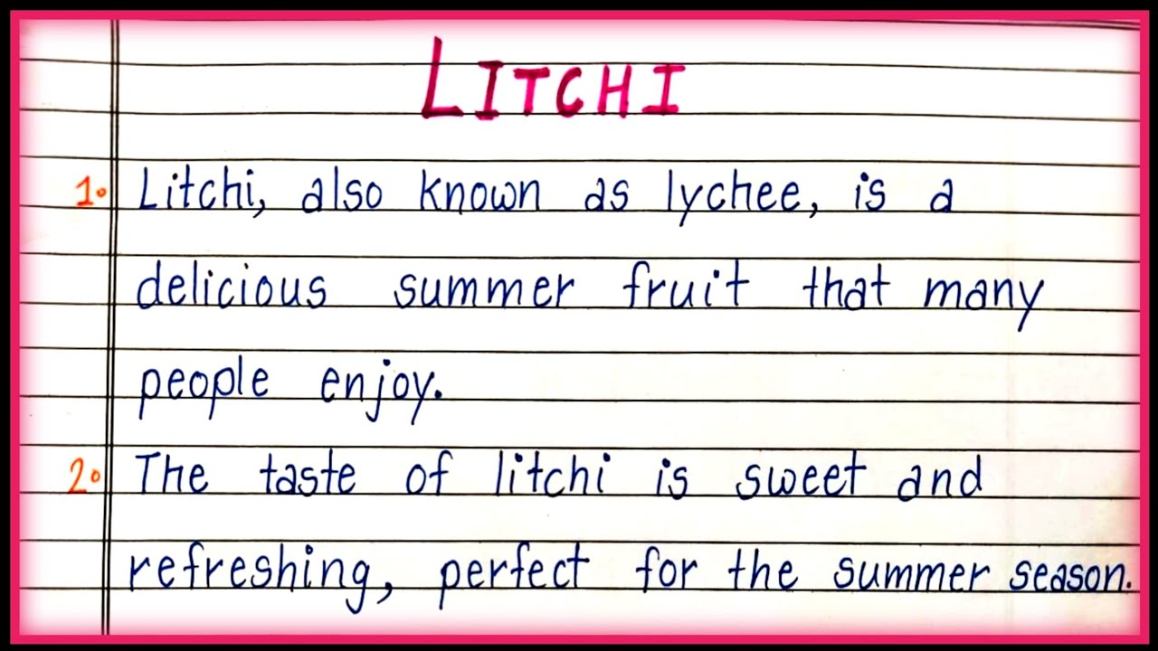 10 Lines on Litchi in English| About Litchi 10 lines | - YouTube