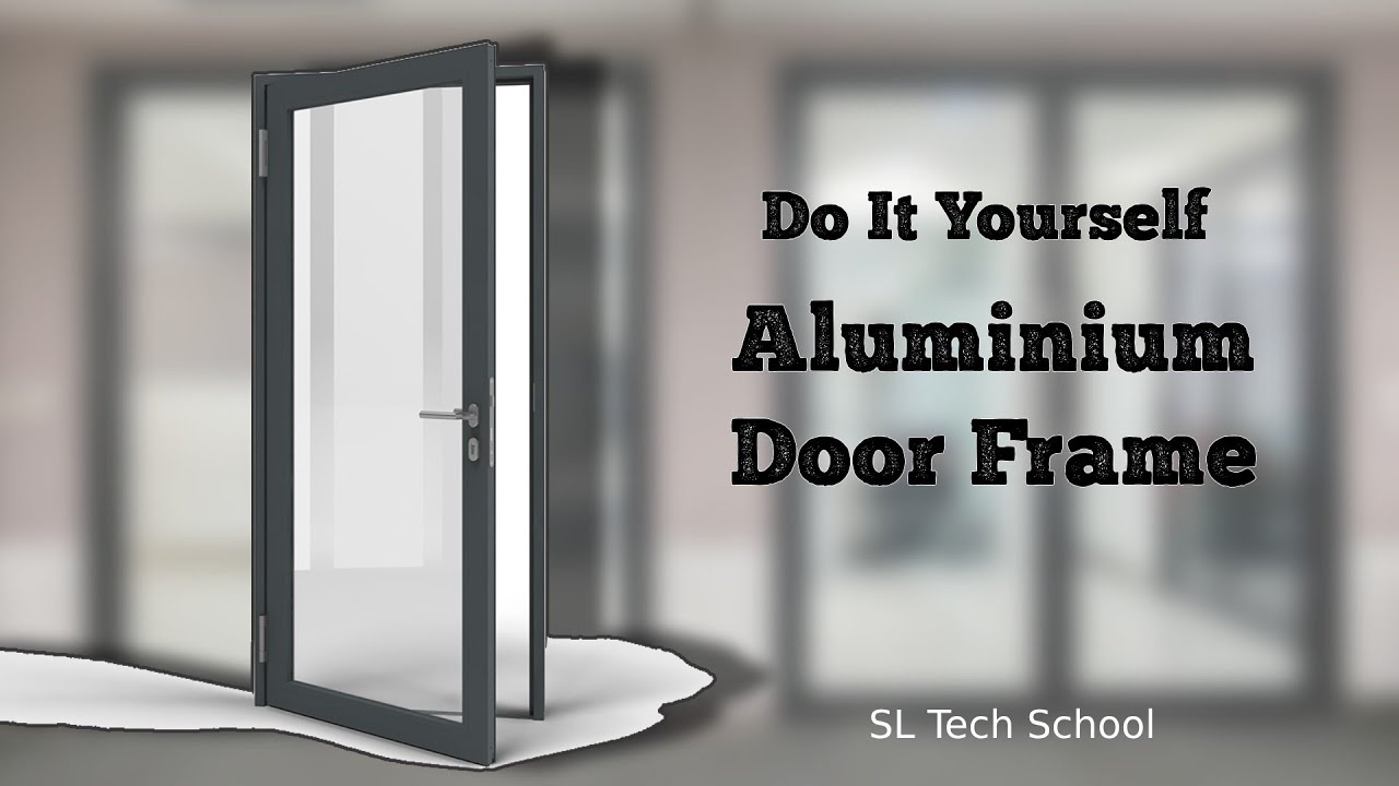 How to make aluminium Door frame | Aluminium door making using box bar ...