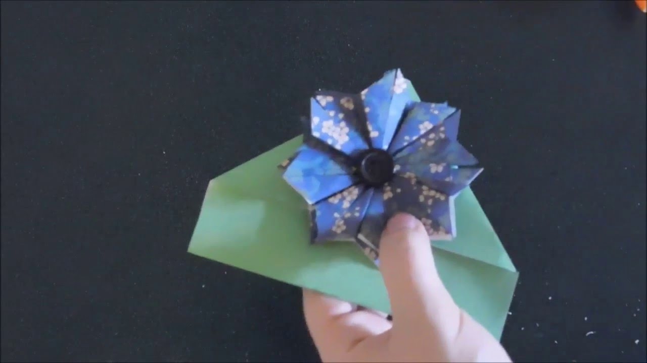 Origami Flower Bookmark - Origami Final - YouTube