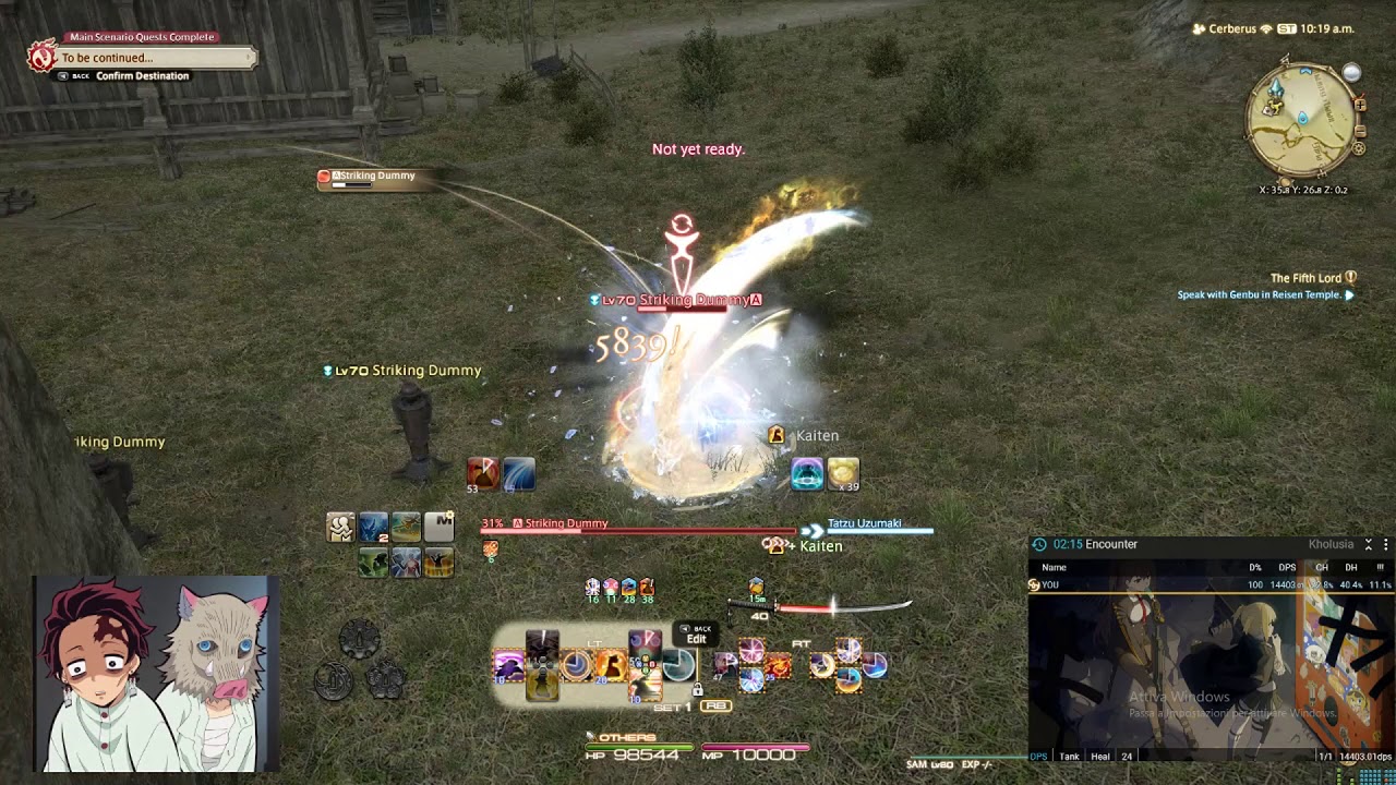 FFXIV - Samurai Midare first opener rotation - YouTube