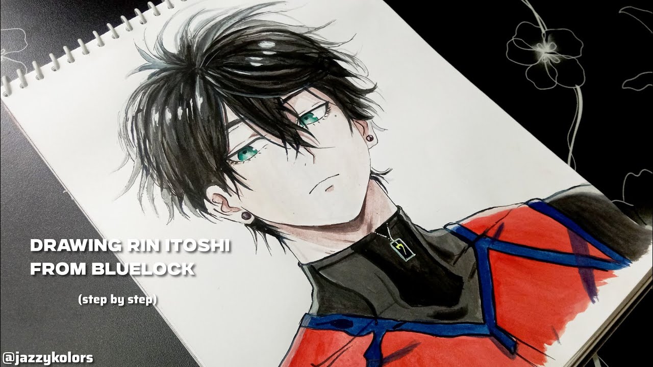 Drawing Rin Itoshi from Bluelock | step by step | Full tutorial #rinitoshi #bluelock #drawing ...