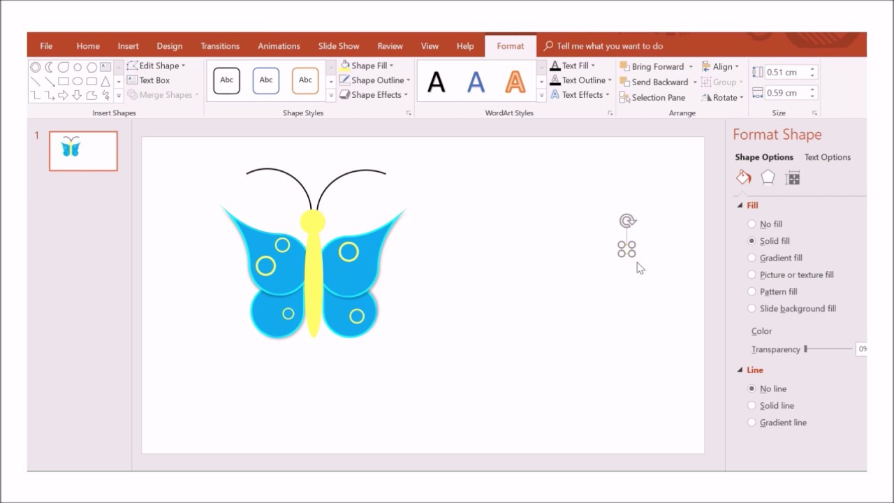 How to make animated butterfly in PPT- Butterfly shape in PPT- PANNU TV ...