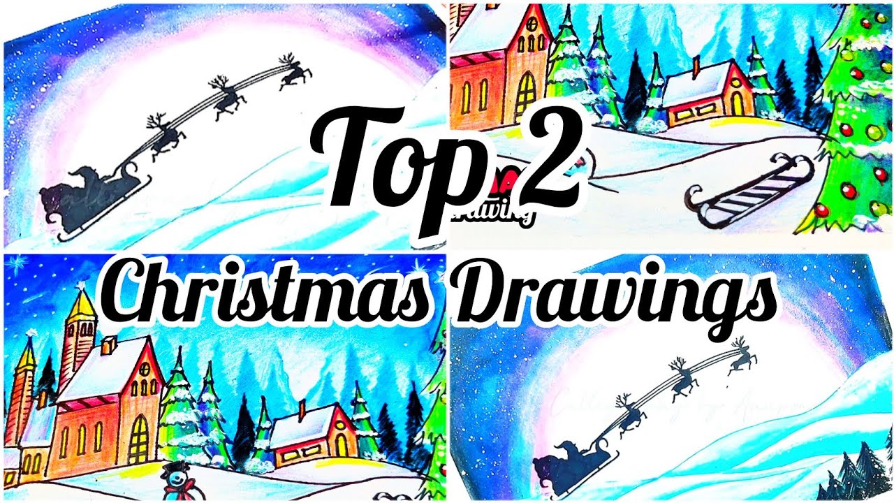 Merry Christmas Drawing / Christmas Drawing Easy Steps / Christmas Tree ...