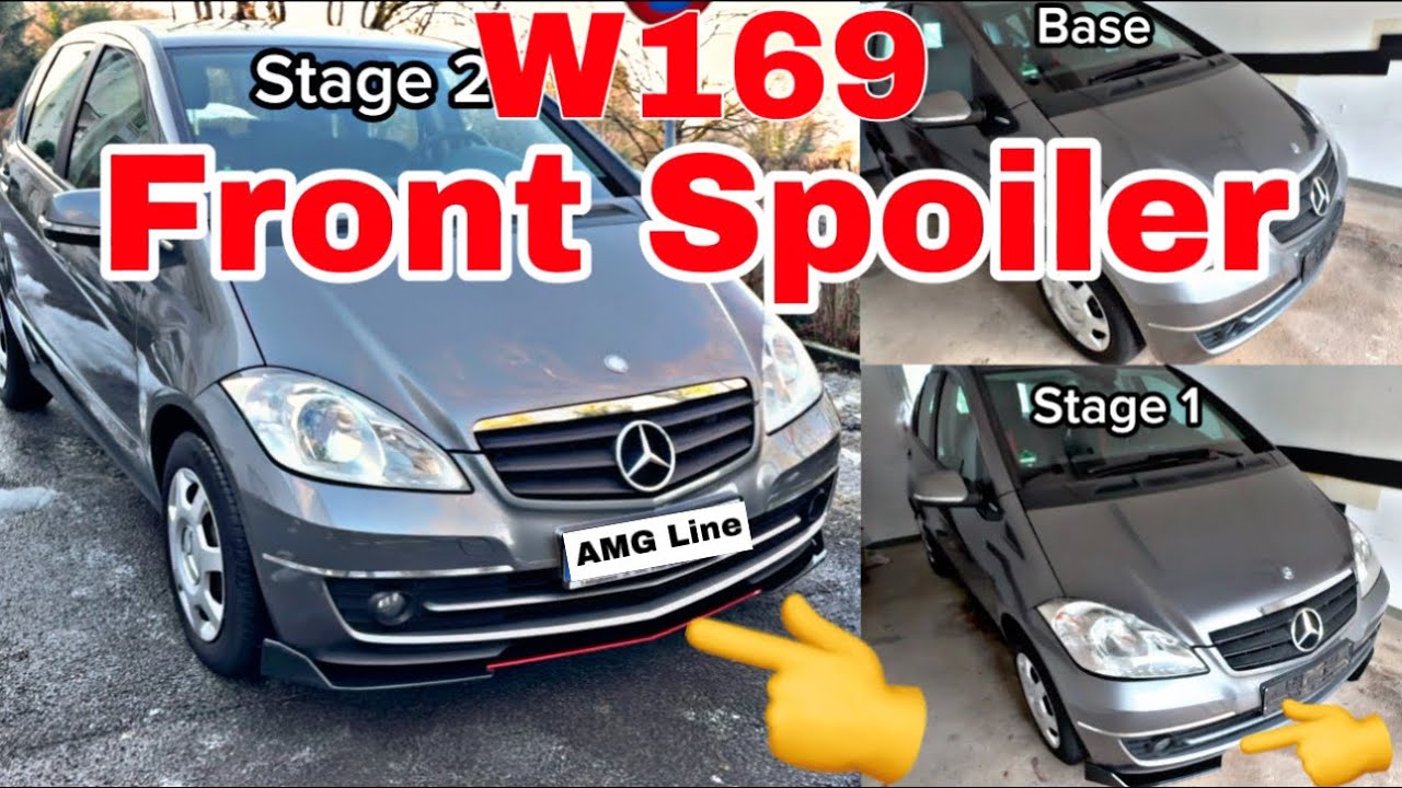 Mercedes A Klasse W169 Front Spoiler Splitter Cup Wings Flügel Tuning ...