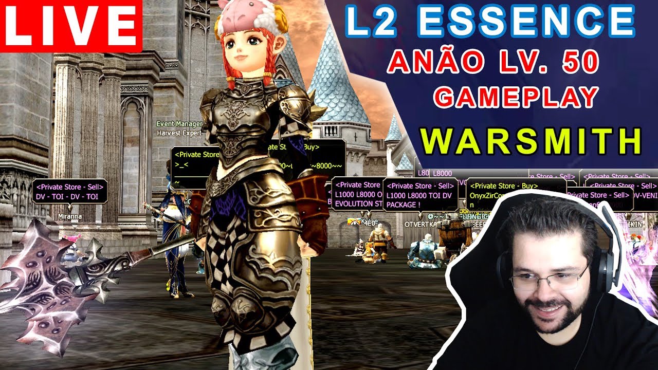 Lineage 2 Essence EU - Warsmith Gameplay Lv 50 (Criando uma Anãzinha do ...