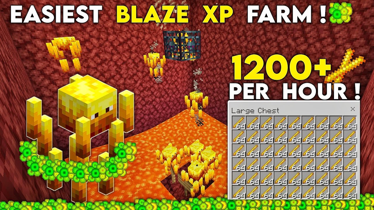 BEST BLAZE XP FARM in Minecraft Bedrock 1.21 (Bedrock + Java) - YouTube
