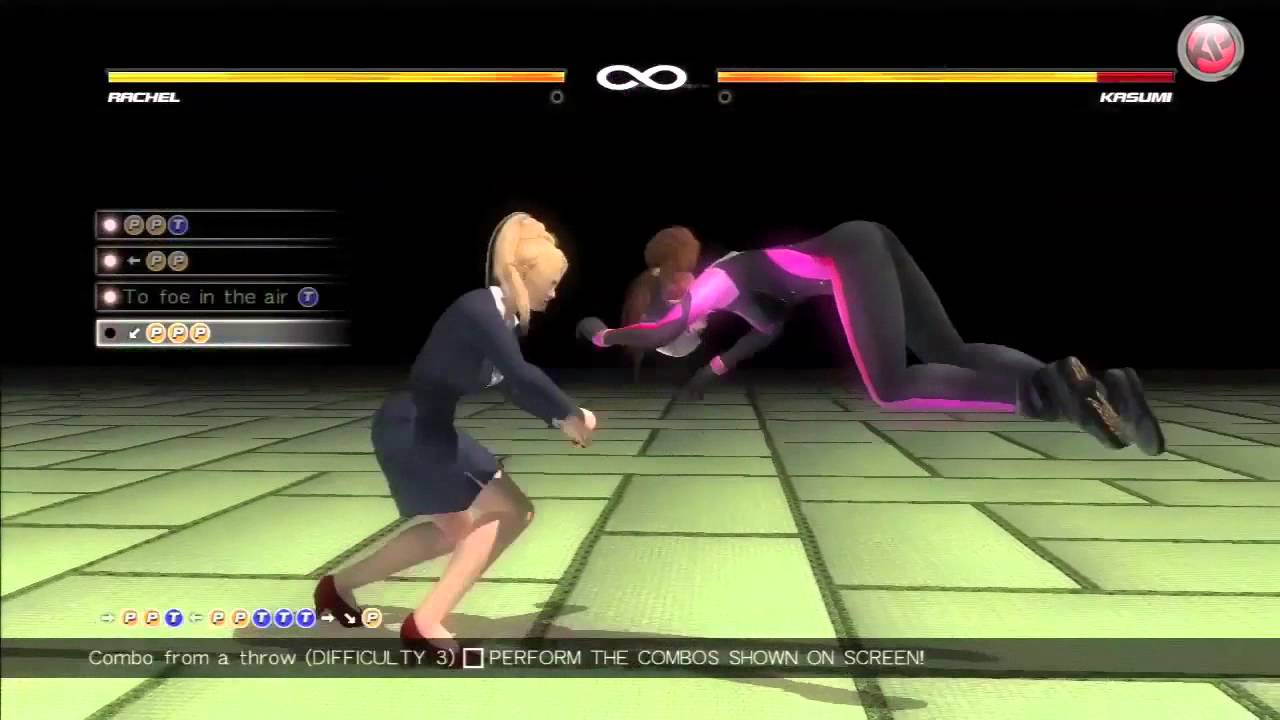 Dead or Alive 5 Ultimate - Rachel Combo Challenge - YouTube