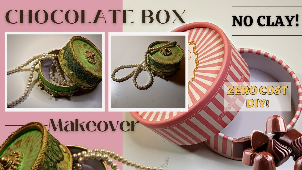 Cardboard Box Makeover 😱 Upcycle Old Chocolate Box | I made Beautiful ...