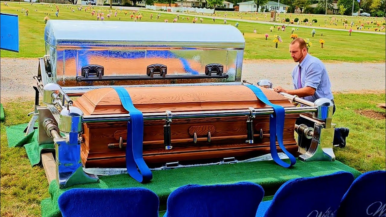 The Clark Steel Burial Vault Interment - YouTube