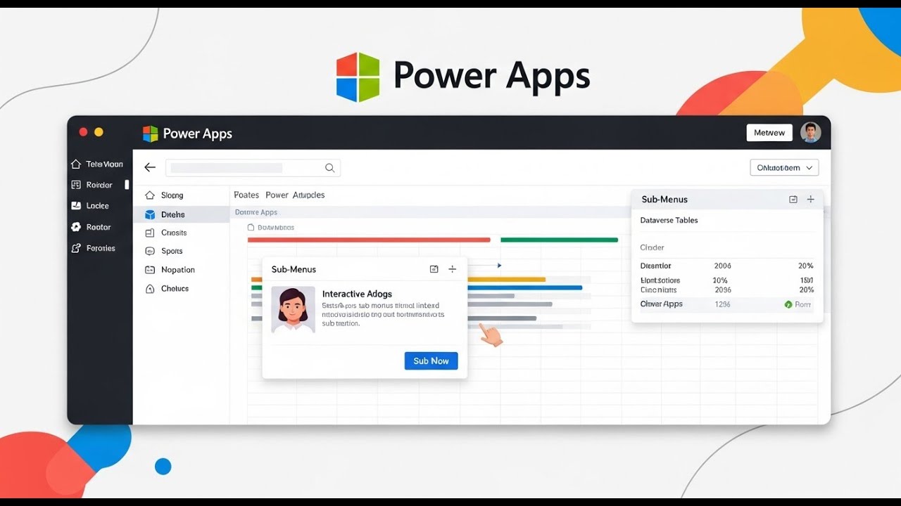 Power Apps Canvas. Tips 003: Create sub menu (cont...) #powerapps - YouTube