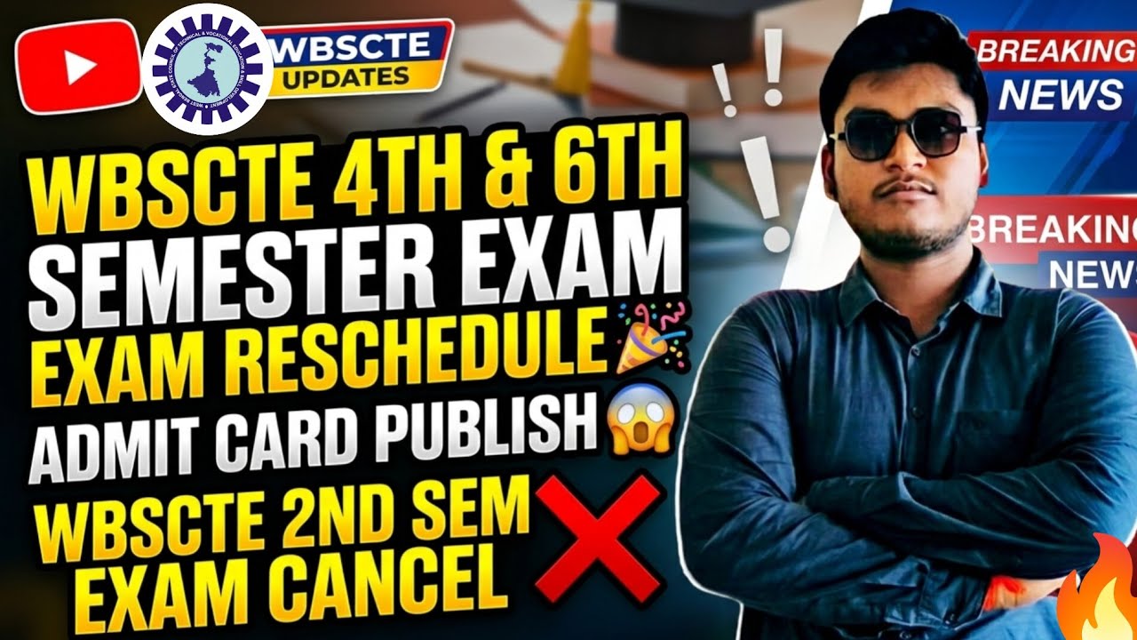 WBSCTE DIPLOMA 2ND SEMESTER EXAM CANCEL 2026 | WBSCTE DIPLOMA 4TH/6TH ...