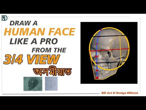 Draw A Human Face ll Like A Pro ll From 3/4th View ll 😱🎨 - YouTube