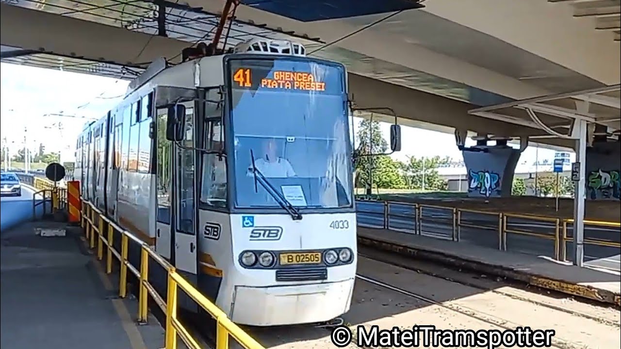 Tramvaiul V3A-93 CH PPC 4033 sosind in statia Pod Ciurel - YouTube