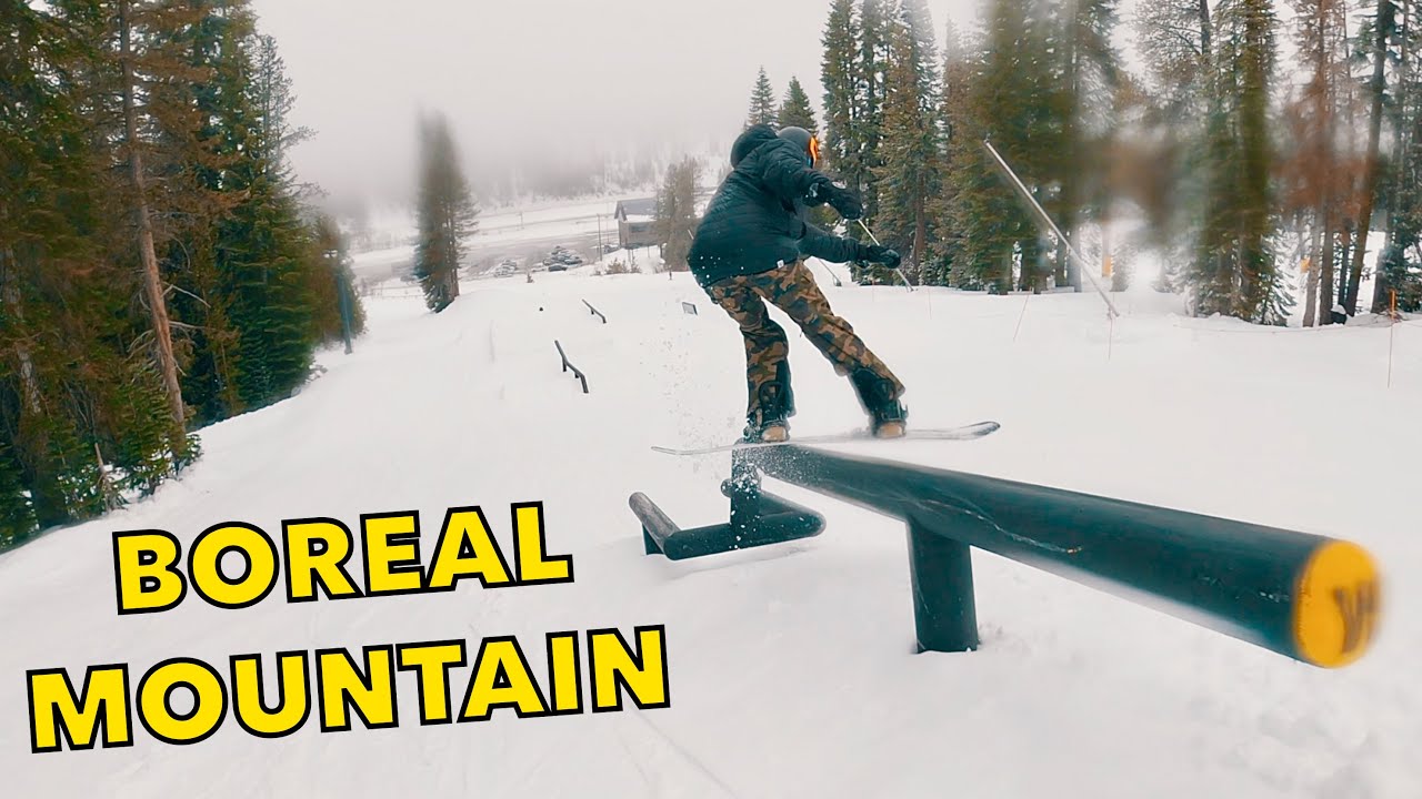 WET & LOOSE Snowboarding at BOREAL MOUNTAIN! - YouTube