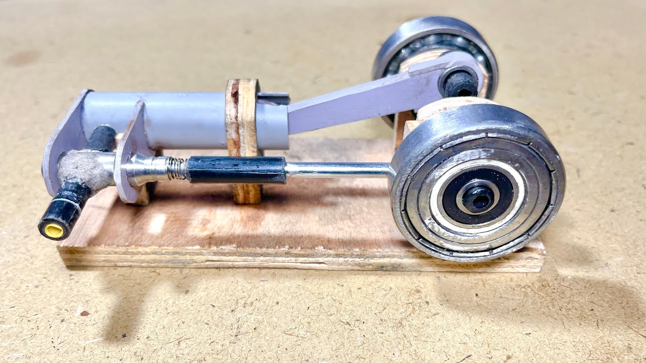 Homemade simple and easy PVC air engine - YouTube