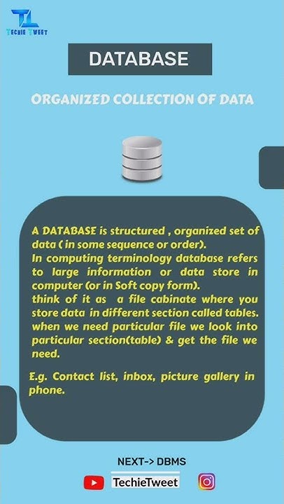 what is Database? Definition and Concept - YouTube