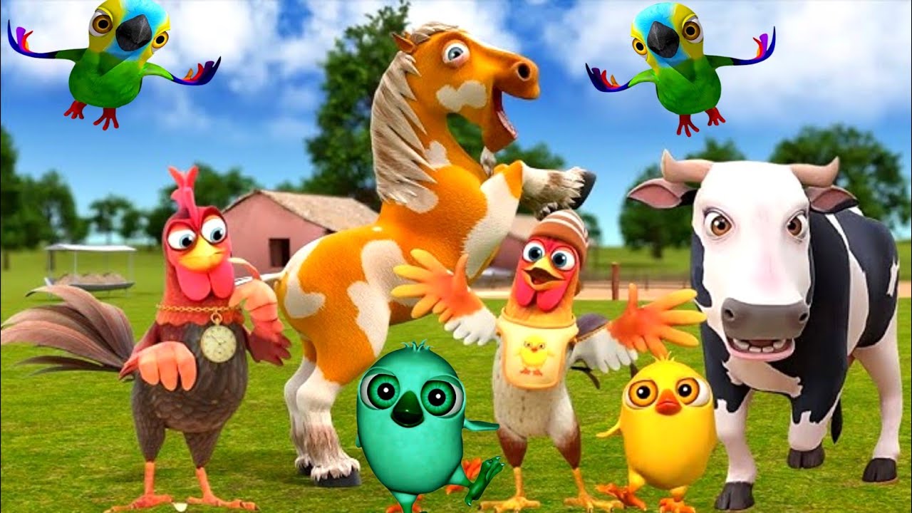 The Little Chick 3d - The Bull and the Farm Tractor - The Little Chick ...