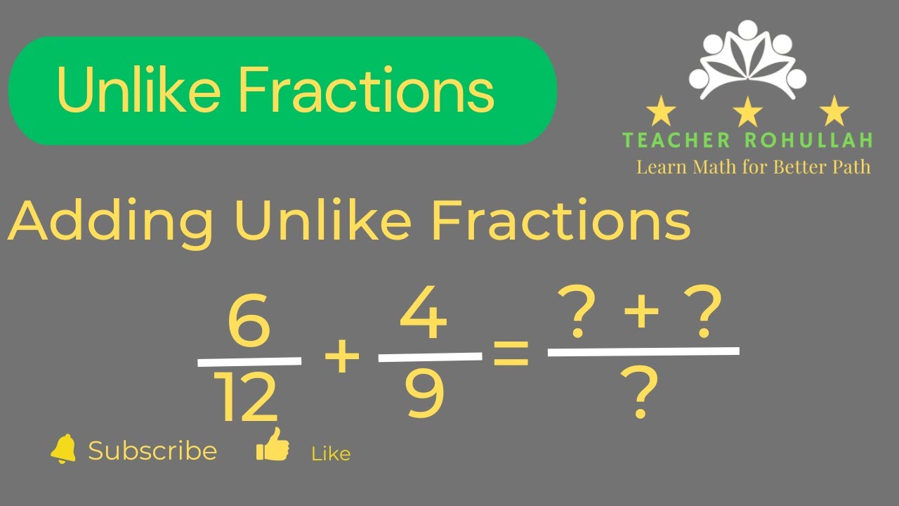 𝐀𝐝𝐝𝐢𝐧𝐠 𝐔𝐧𝐥𝐢𝐤𝐞 𝐅𝐫𝐚𝐜𝐭𝐢𝐨𝐧𝐬 - YouTube