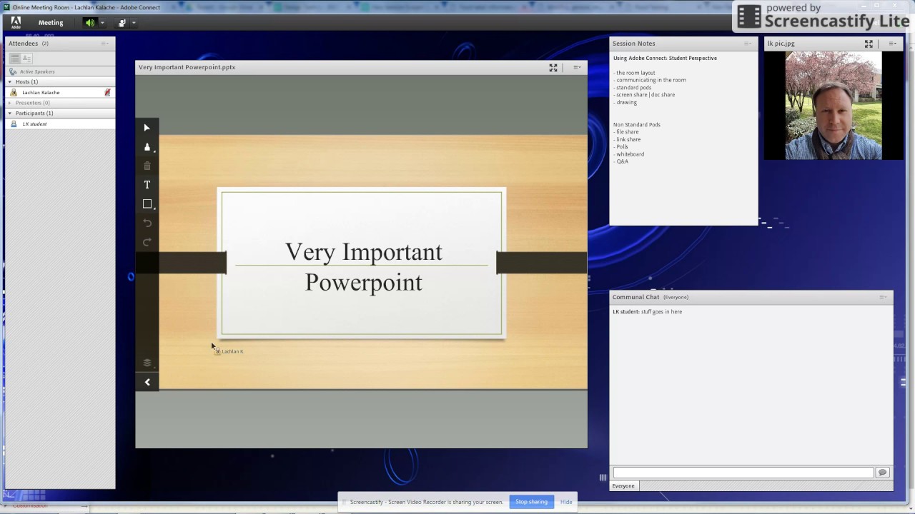 Using Online Meeting (Adobe Connect): Student View - pt 1 - YouTube