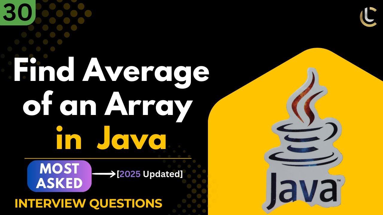 Java Program to Find Average of Array Elements | Java Array Tutorial Example & Interview ...