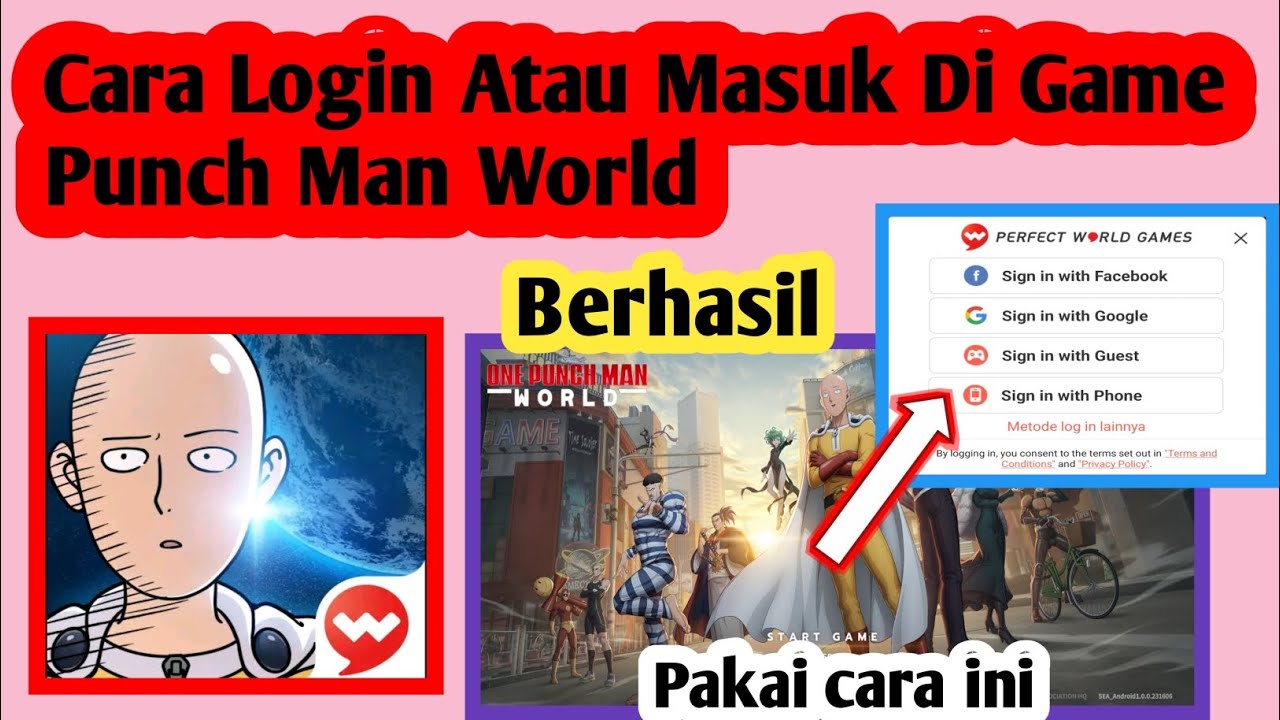 Cara Login Game One Punch Man World | Cara Masuk Game Once Punch Man ...