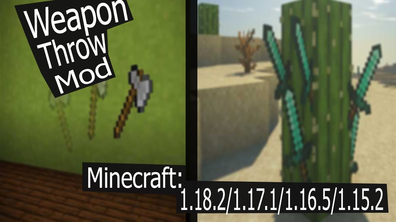 Mod de Tirar herramientas (Weapon Throw Mod para Minecraft 1.18.2, 1.17.1 y 1.16.5) - YouTube