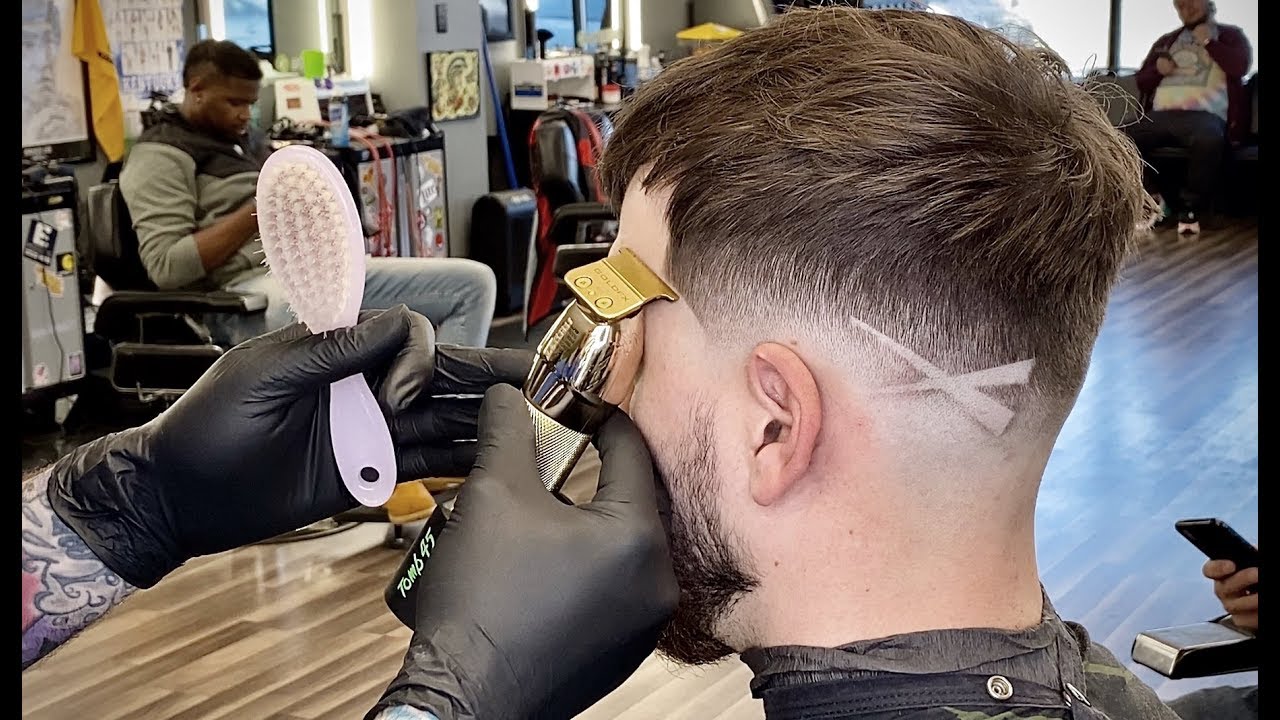BLURRY Mid Fade w/ X Part BARBER TUTORIAL - YouTube