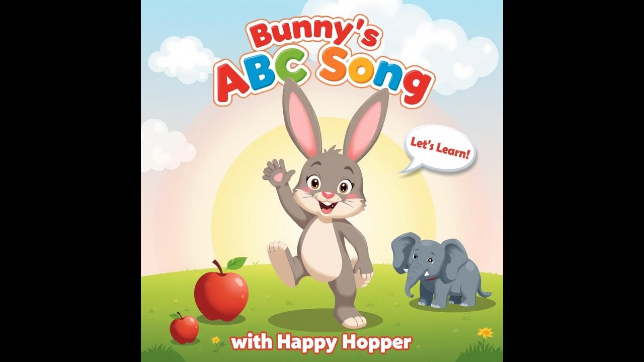 "Learn ABC with happy hopper 🐰 Alphabet song for kids -A to Z with ...