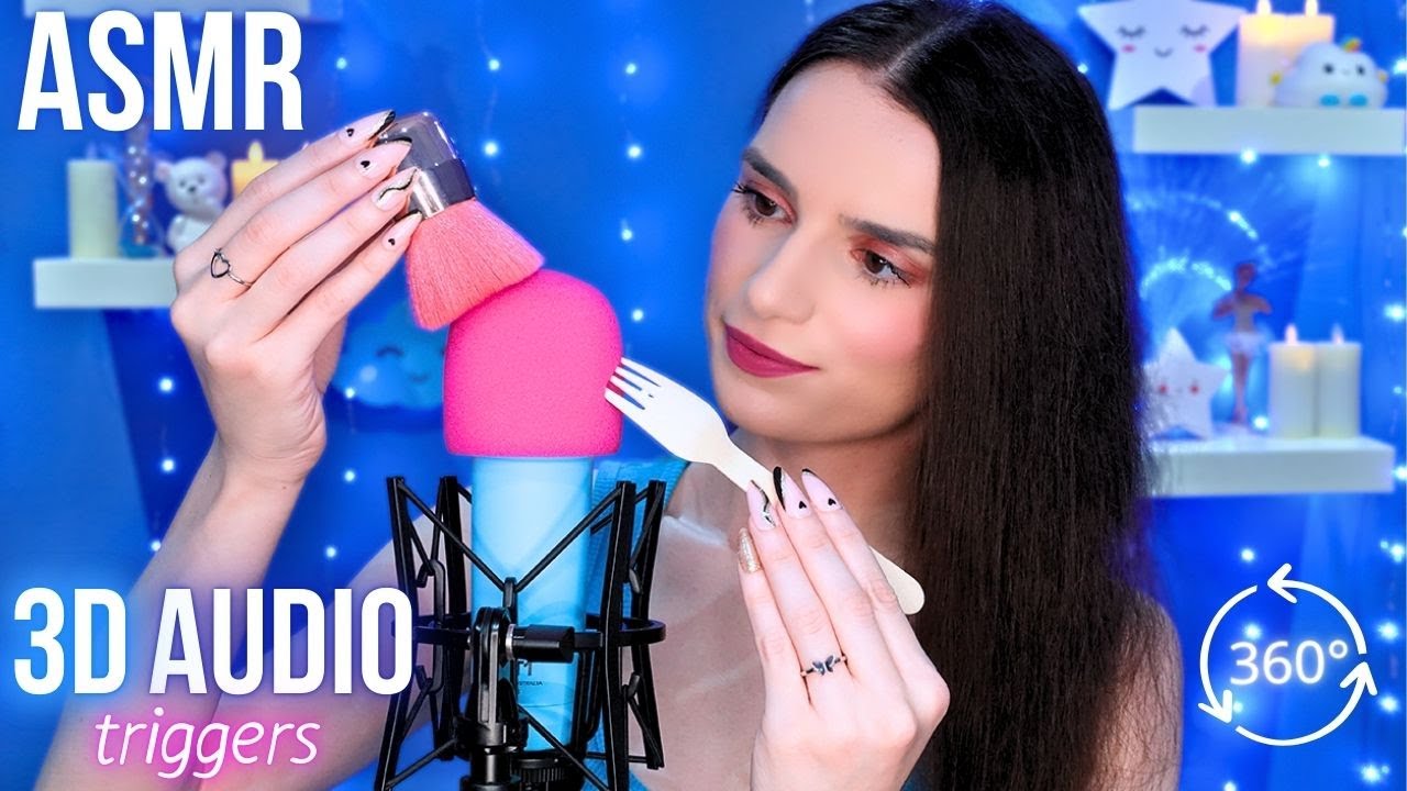 ASMR 3D Brain Penetrating Triggers 🤤 Mic Scratching , Tapping , Massage etc 😴 No Talking for ...
